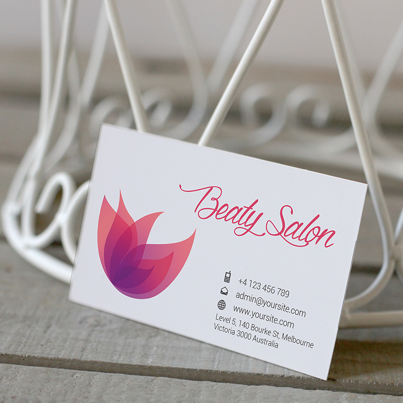 Beauty Salon Business Card Premium Business Card Template 