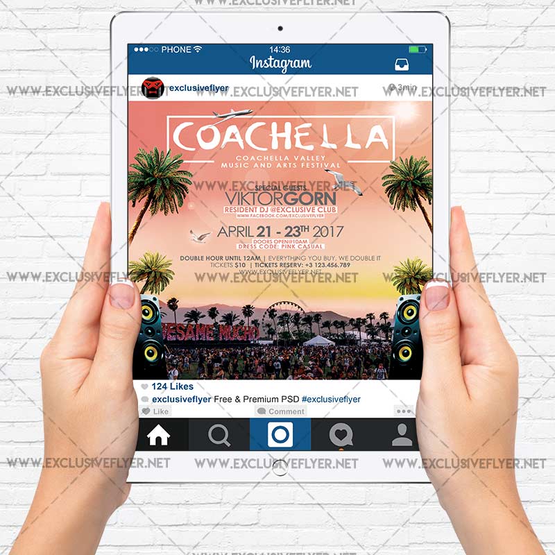 Coachella Premium A5 Flyer Template ExclsiveFlyer Free And 