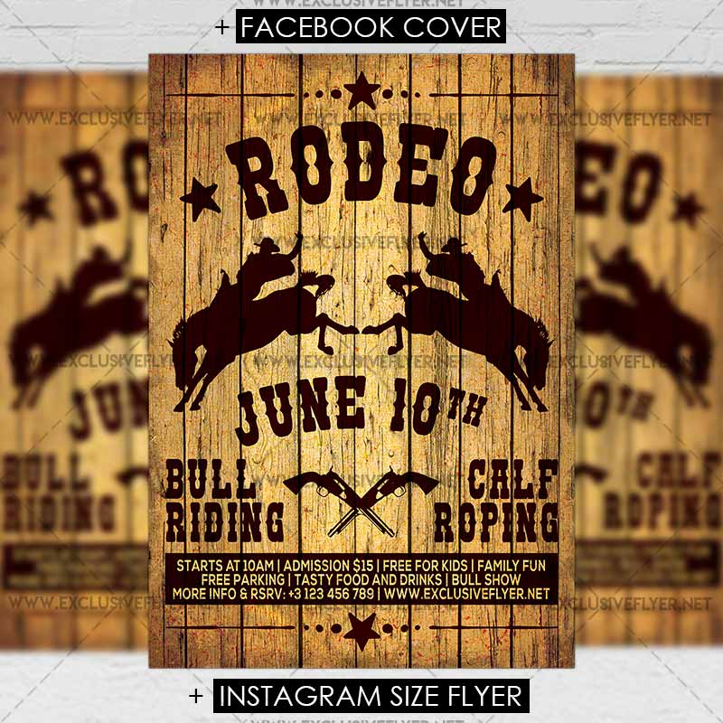 Rodeo Premium A5 Flyer Template ExclsiveFlyer Free And Premium 