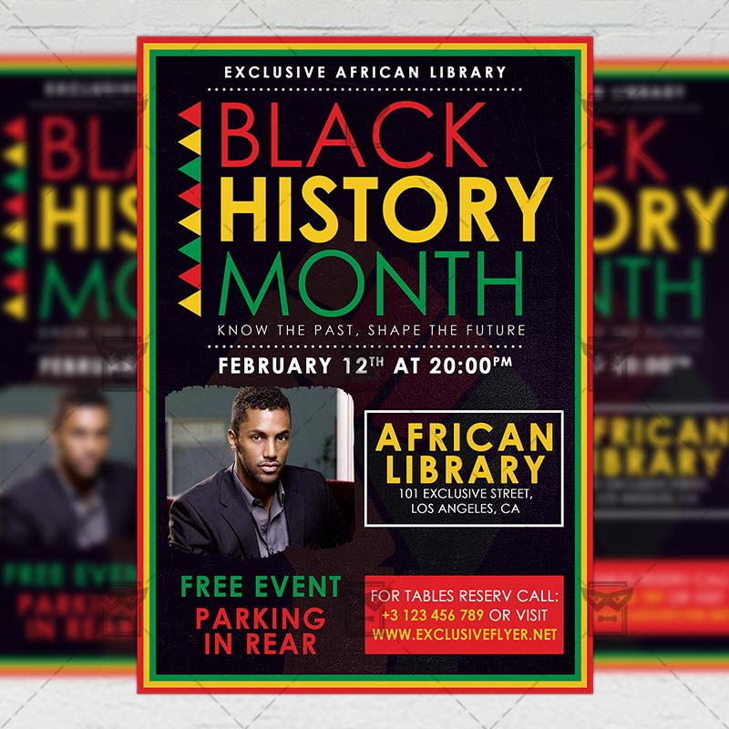 Black History Month Event Community A5 Flyer Template ExclsiveFlyer 