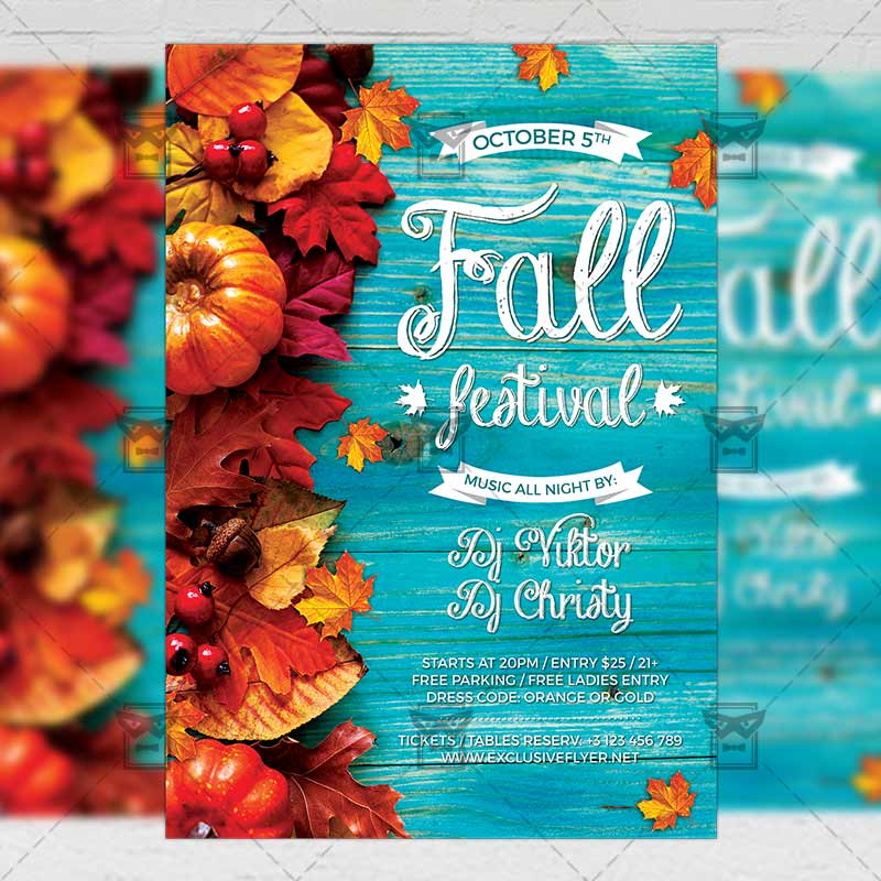 Fall Festival Flyer Seasonal A5 Template ExclsiveFlyer Free And 