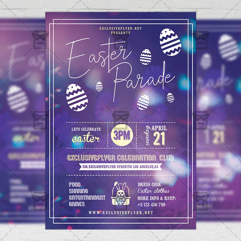 Easter Parade Flyer Seasonal A5 Template ExclsiveFlyer Free And 