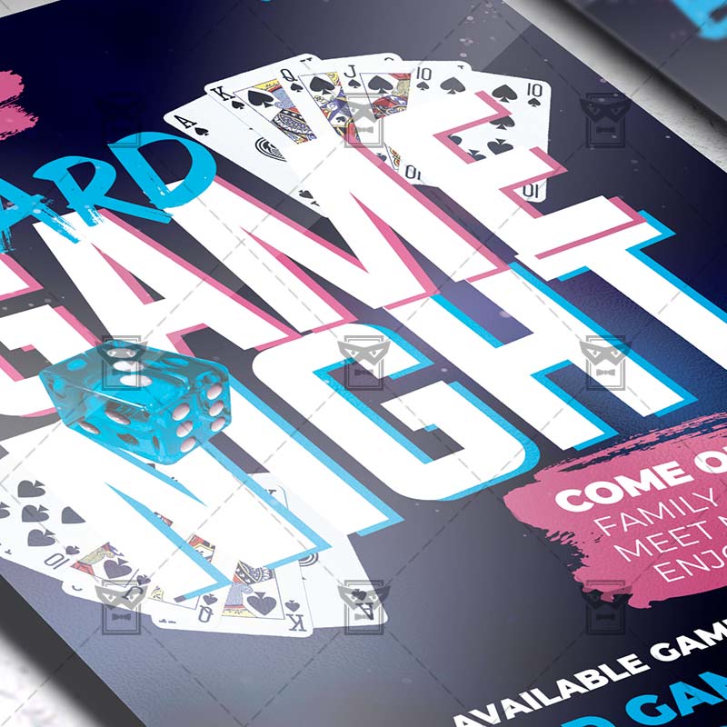Board Game Night Flyer PSD Template ExclusiveFlyer