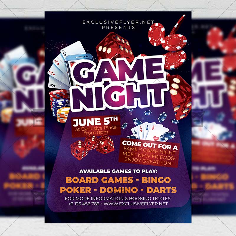 Game Night Flyer Template Game News Update 2023