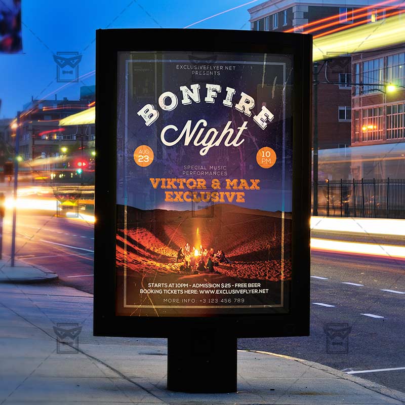 Download Bonfire Night Flyer PSD Template ExclusiveFlyer