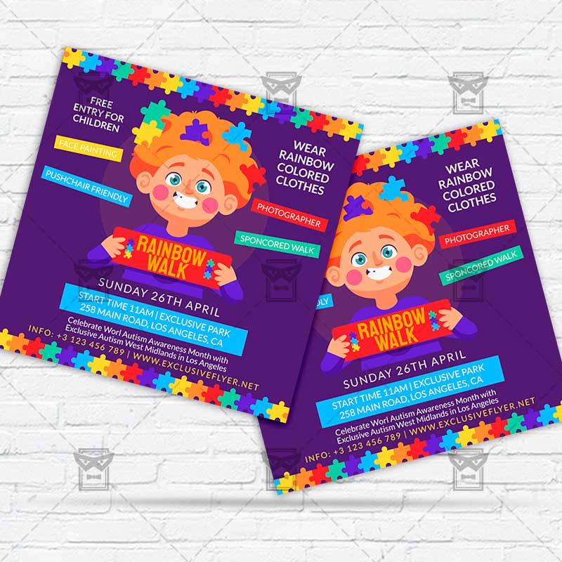 Download Autism Awareness Day Flyer PSD Template ExclusiveFlyer